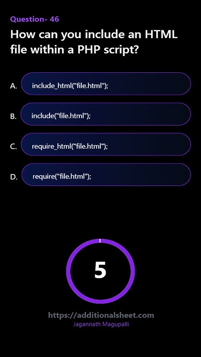 How can you include an HTML file within a PHP script - YouTube
