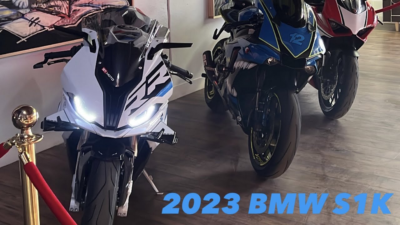 Taking The 2023 BMW S1K to a Indoor Exotic Car Meet - YouTube
