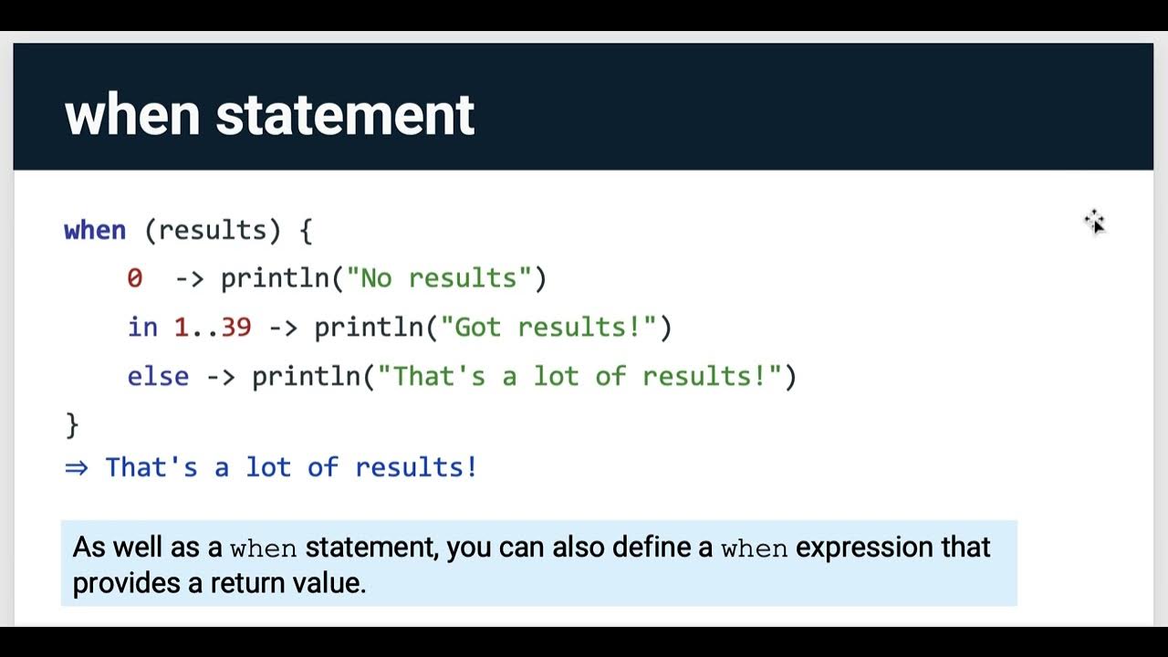 Kotlin: Controling the Flow with Conditionals - YouTube