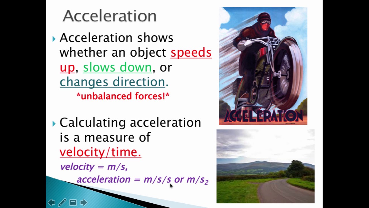 speed, velocity, and acceleration - YouTube