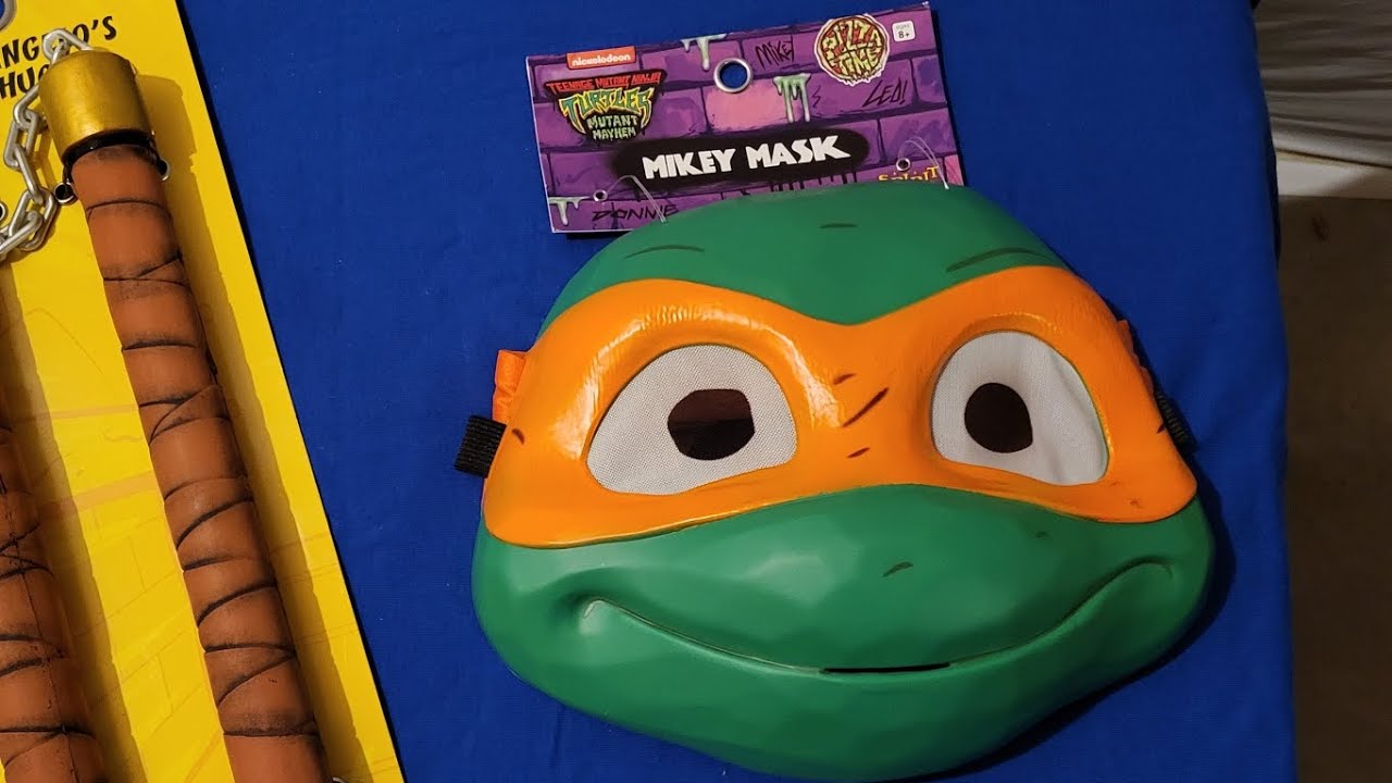 TMNT Mutant Mayhem Spirt Halloween Michelangelo Mask And Nunchucks ...