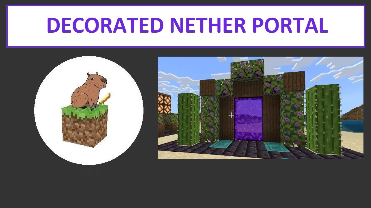 How to build a Decorated Nether Portal - YouTube