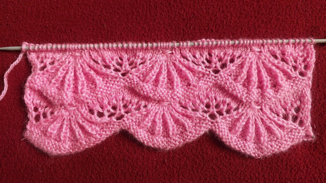 Simple & Stunning Border Knitting Pattern | आसान और सुंदर बॉर्डर बुनाई ...