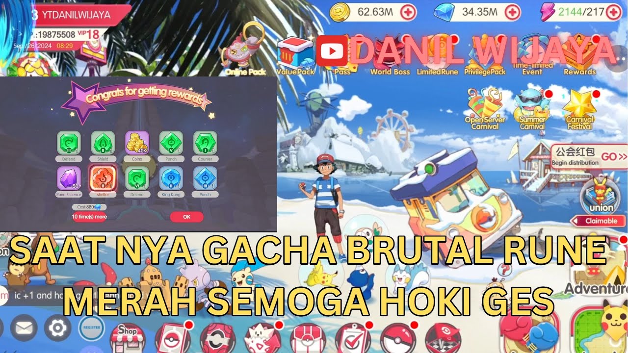 SAAT NYA GACHA BRUTAL RUNE MERAH SEMOGA HOKI GES - MONSTER MASTER CROSS ...