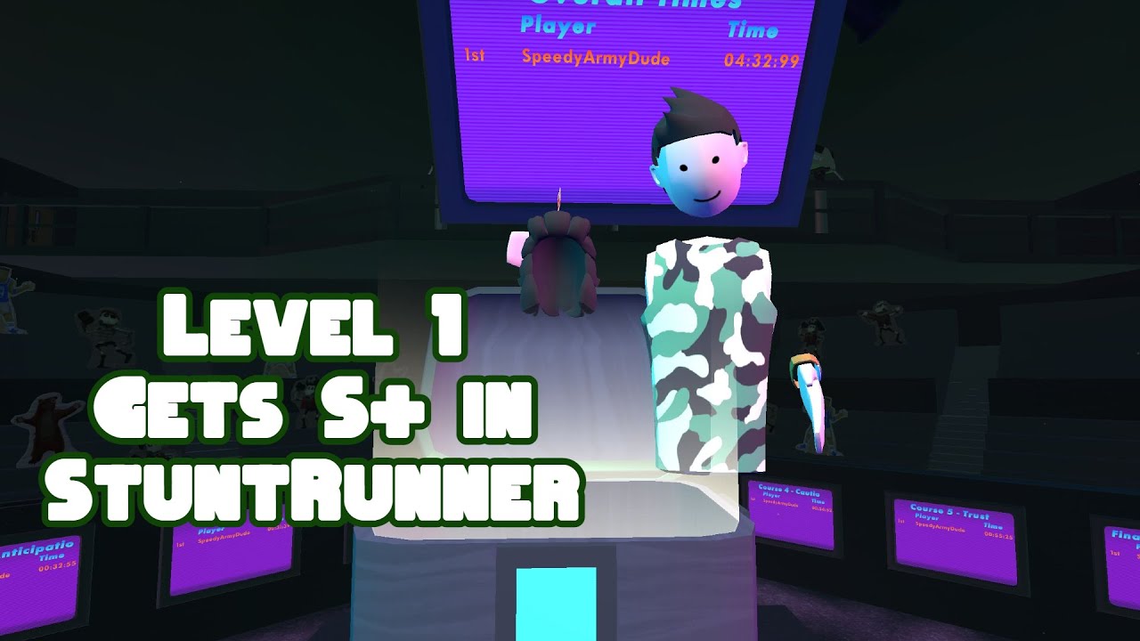 Level 1 gets S+ in Stunt Runner | Rec Room - YouTube