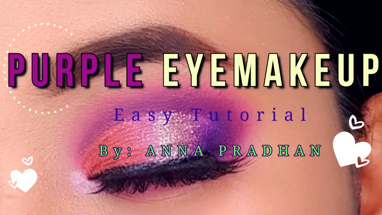 PURPLE EYE makeup easy TUTORIAL ||Step by Step - YouTube
