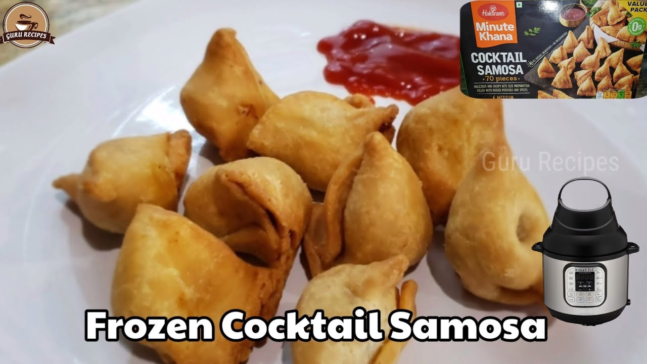 Instant Pot Air Fryer Lid Frozen Cocktail Samosa #gururecipes - YouTube