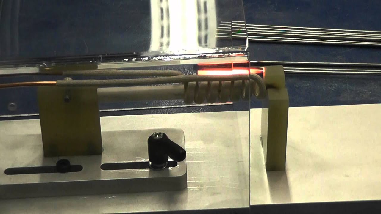 Induction Heating Station for the Forging Small Diameter Rods - YouTube