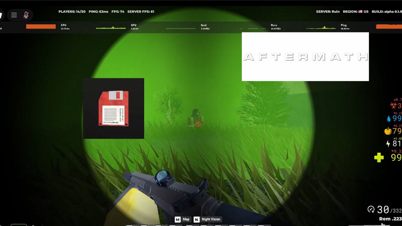 HUNTING FOR THE RED FLOPPY IN ROBLOX AFTERMATH - YouTube
