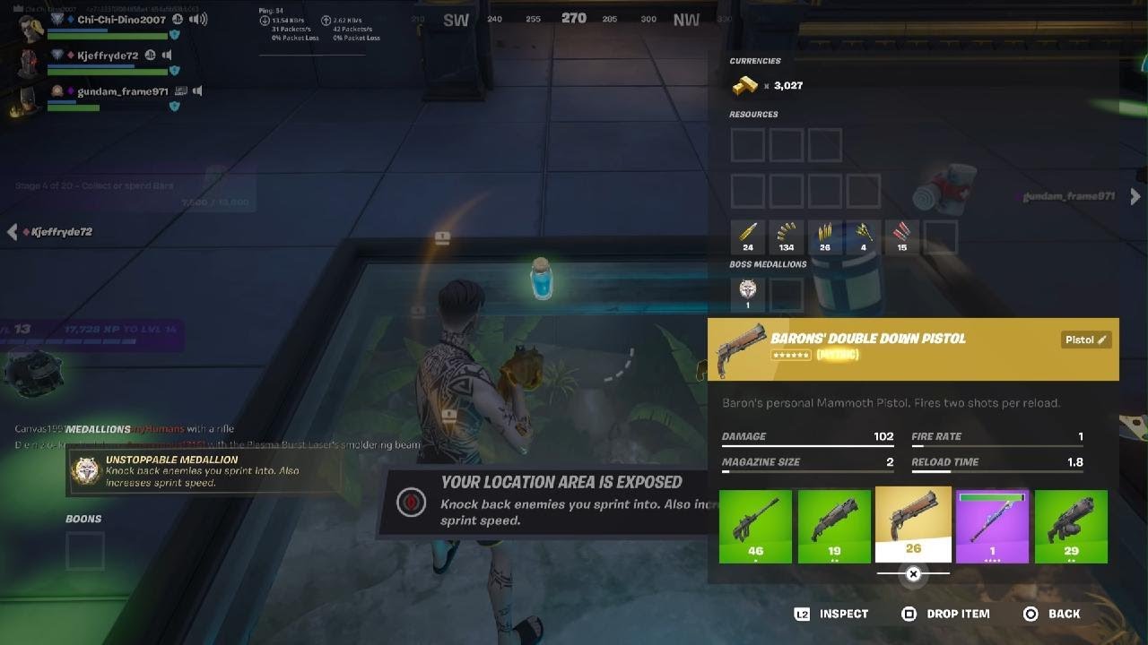 Fortnite NEW! Medallion And Mythic Mammoth Pistol Showcase! - YouTube