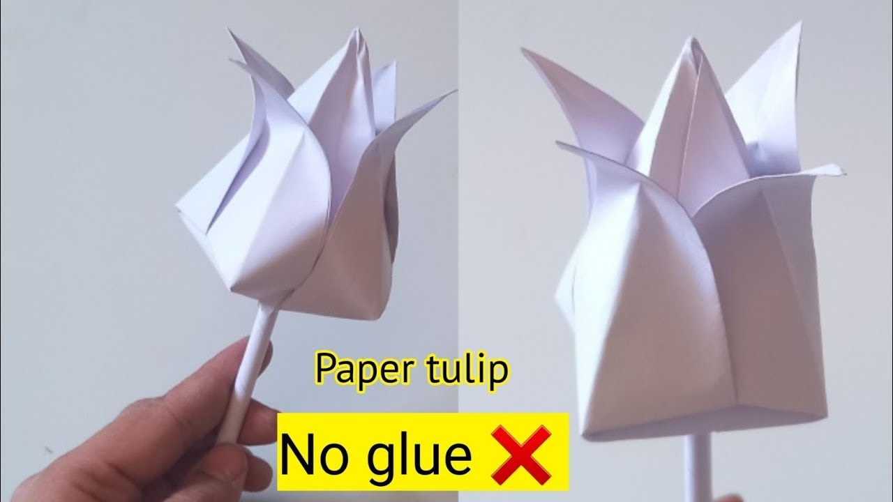 how to make easy paper tulips | easy paper tulip flower | easy paper ...