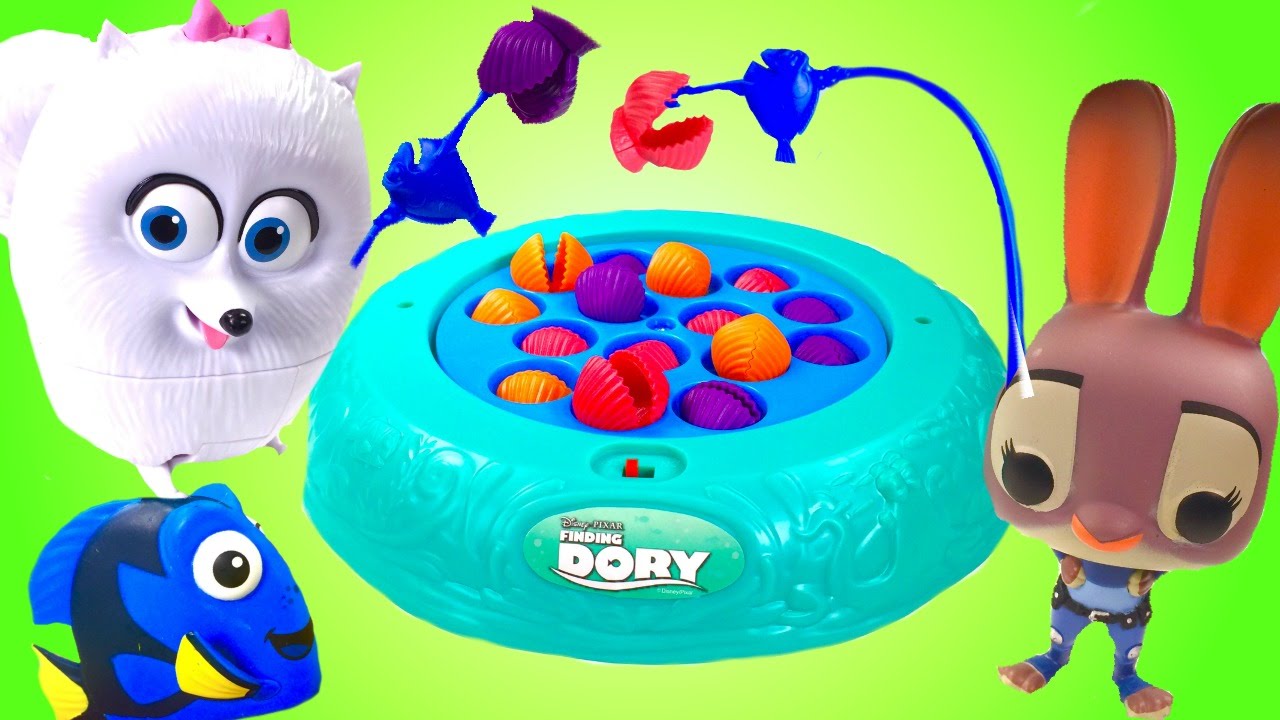 Fishing for Finding Dory Shells and Blind bags - YouTube