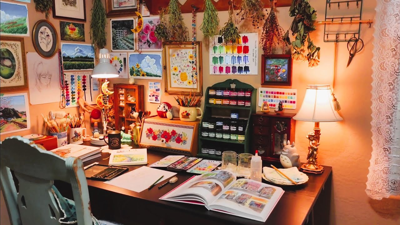 Calming Art Studio Tour - YouTube
