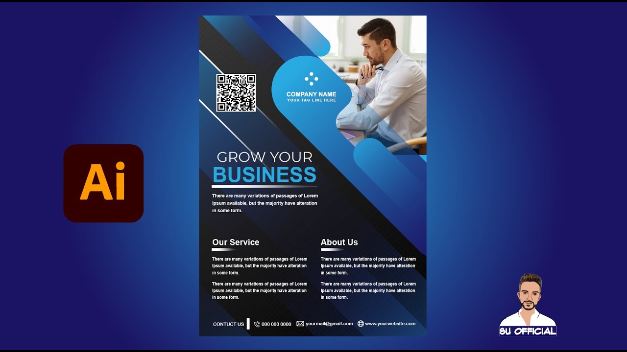 Modern Business Flyer Design in Adobe Illustrator CC | SU Official ...