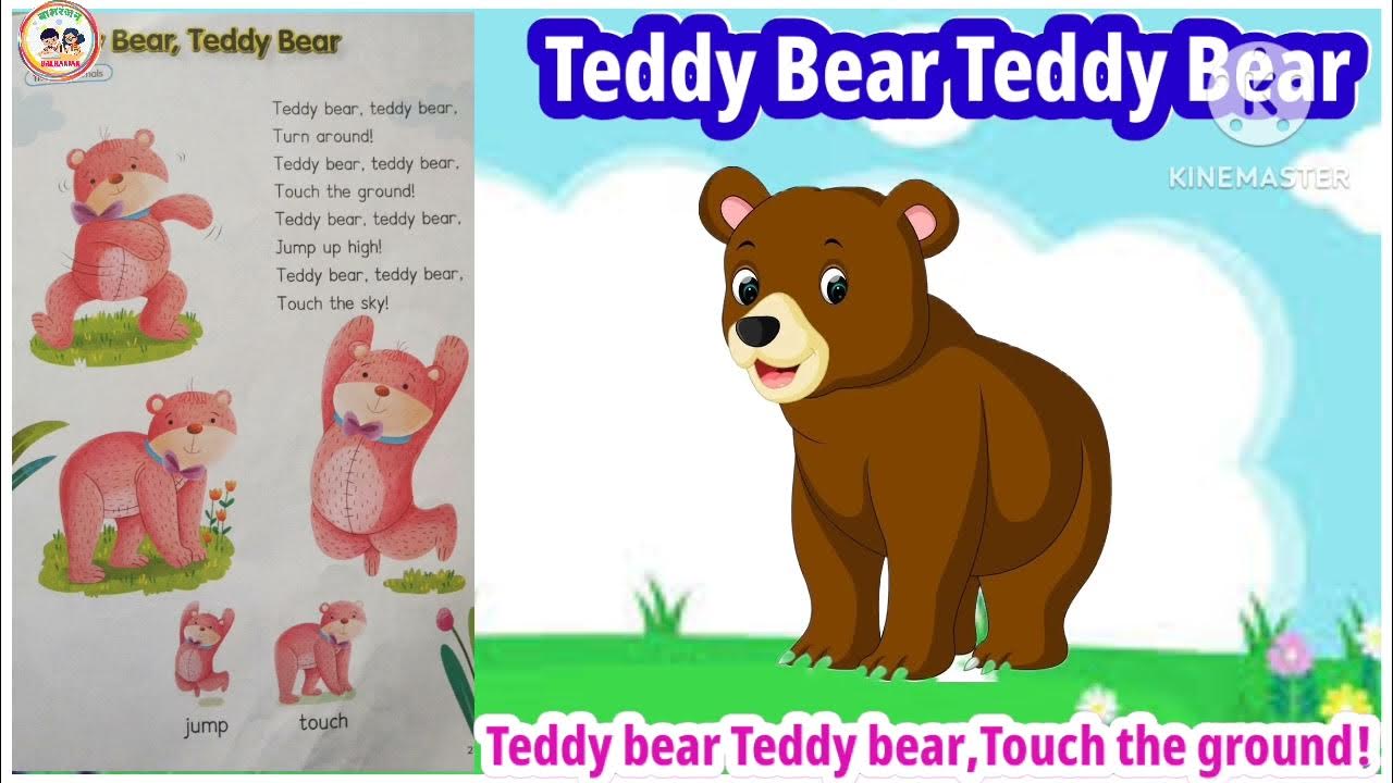 Teddy bear teddy bear touch the ground Nursery poem rhyme #nurserypoems ...