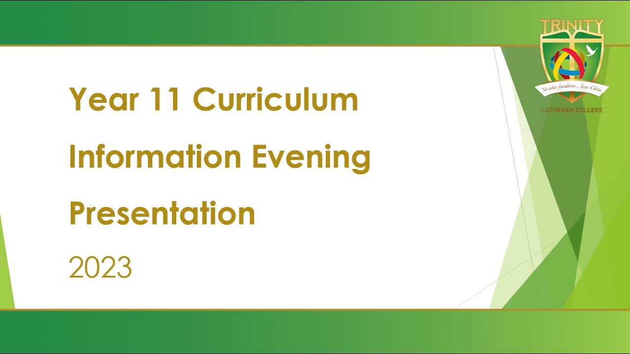 Year 11 Curriculum Information Evening Presentation - YouTube