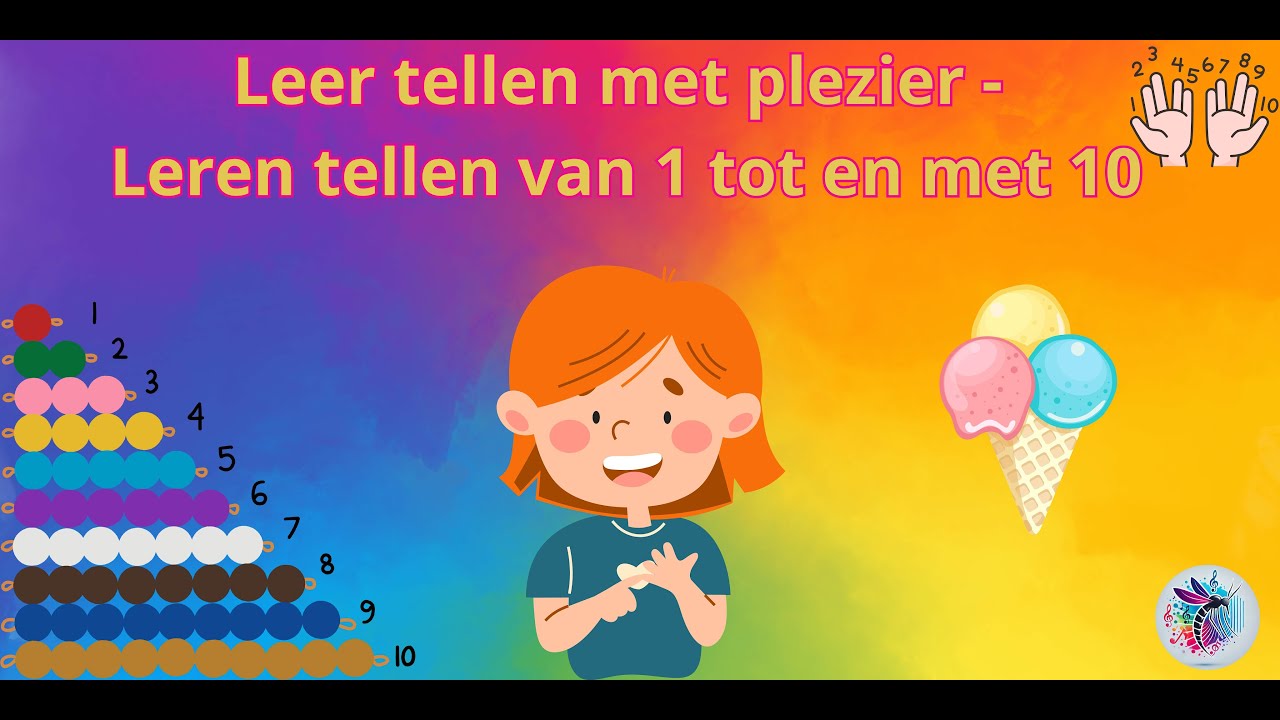 Leer tellen met plezier - Leren tellen van 1 tot en met 10 - Cijfers ...