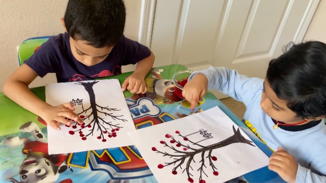 Finger Painting For kids/ Fun Painting Activity for Toddlers - YouTube