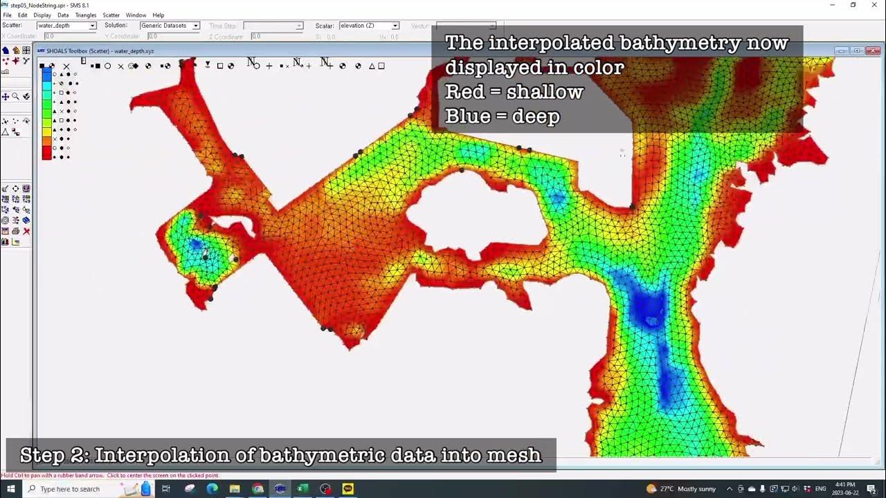 Part 3: Interpolation of bathymetry into model mesh - YouTube