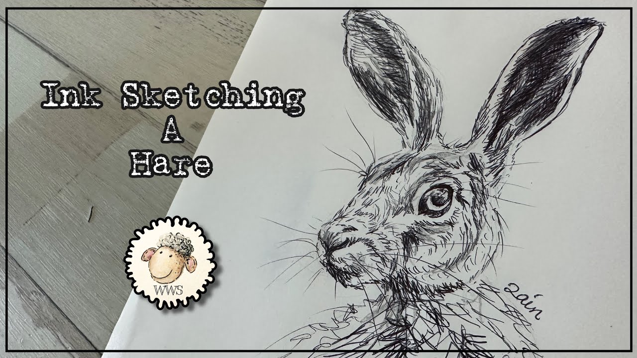 Quick and easy Sketch, Hare in Ink #sketch #inksketch #doodle # ...