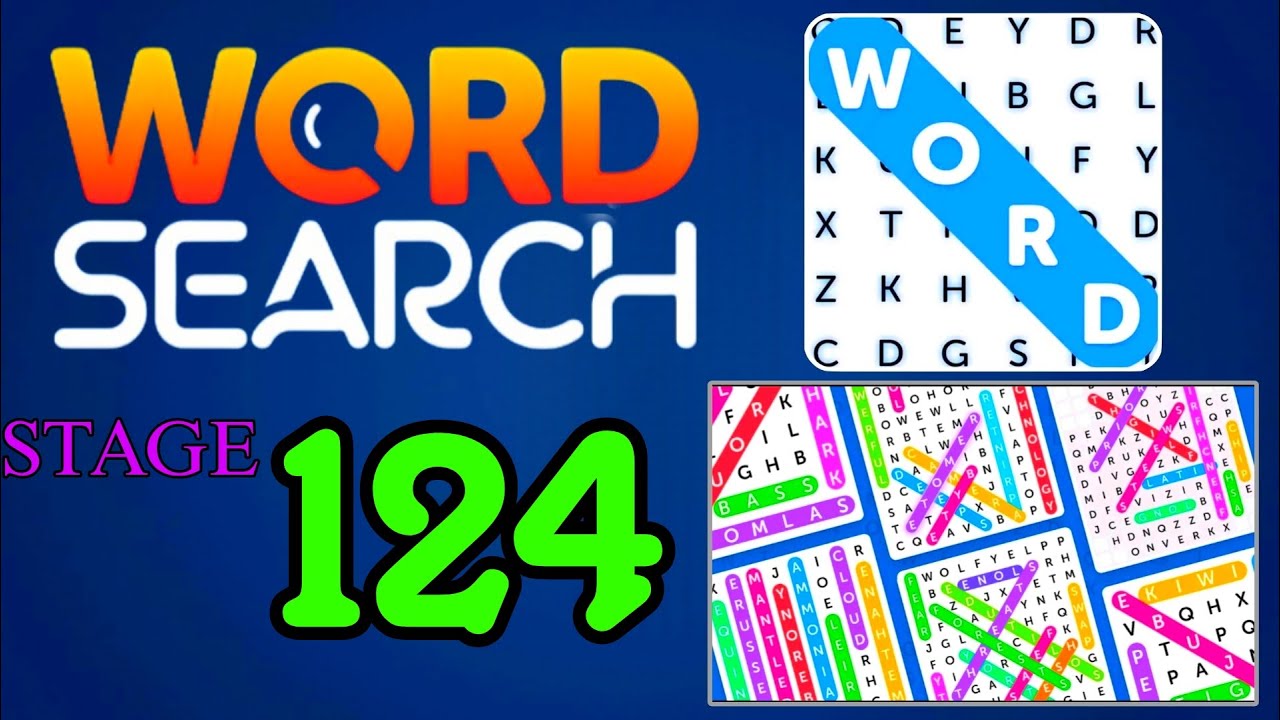 WORD SEARCH Stage 124 Level 885 886 887 888 889 890 - YouTube