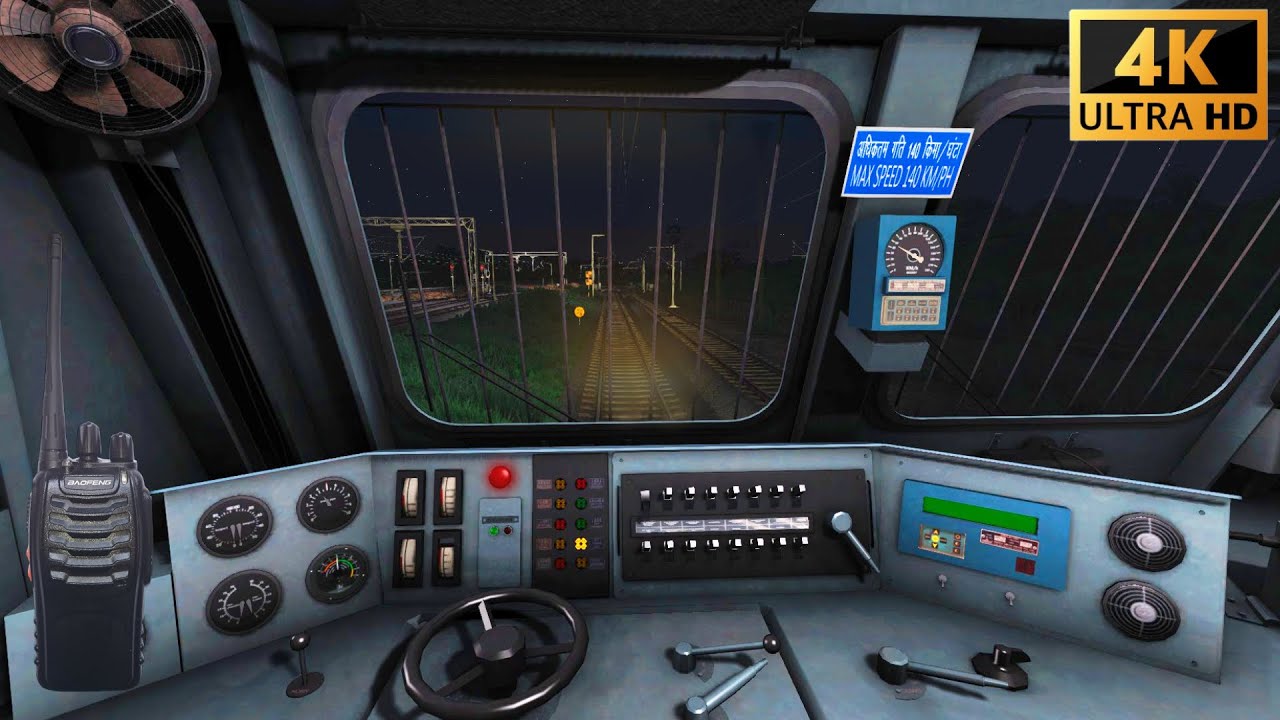 Night Cabin ride in WAP-4 | Locomotive Cabin Ride | Indian Railways ...