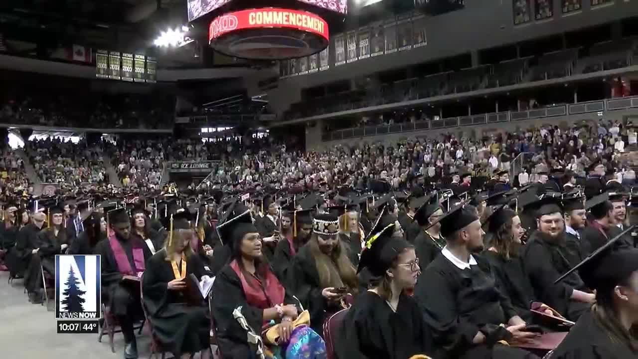 UMD students and families pack AMSOIL Arena for 2024 commencement - YouTube