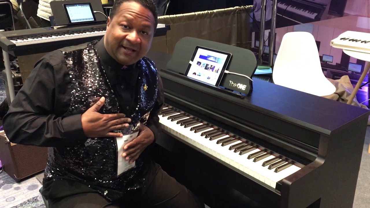 Kris Nicholson demonstrates a Smart Piano Pro by The One at Namm 2020 ...