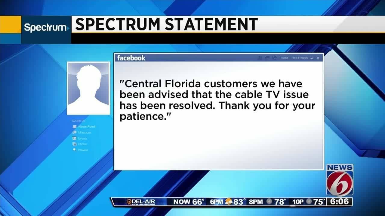 Spectrum says outage issue resolved - YouTube
