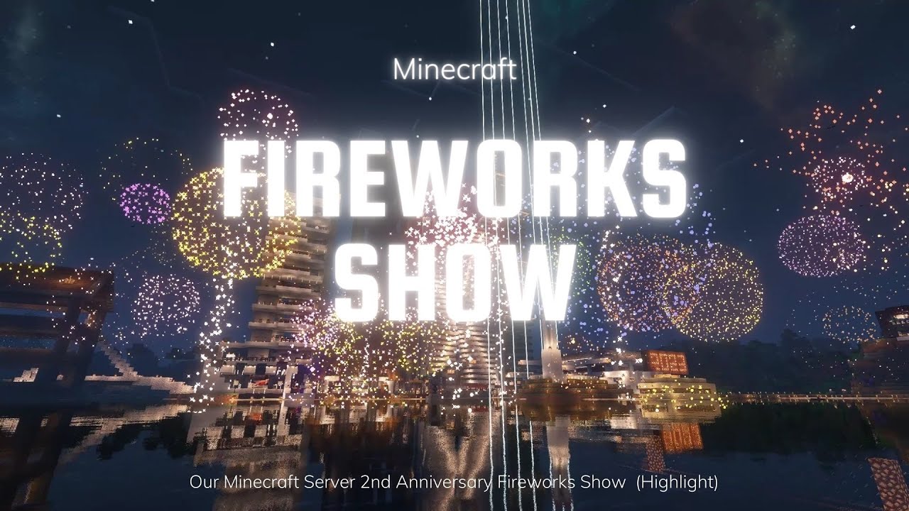 Minecraft Fireworks Show - YouTube
