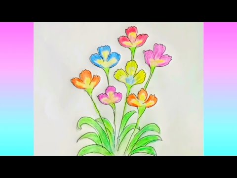 How to draw a Flower Step by Step | Flower Drawing Lesson - YouTube