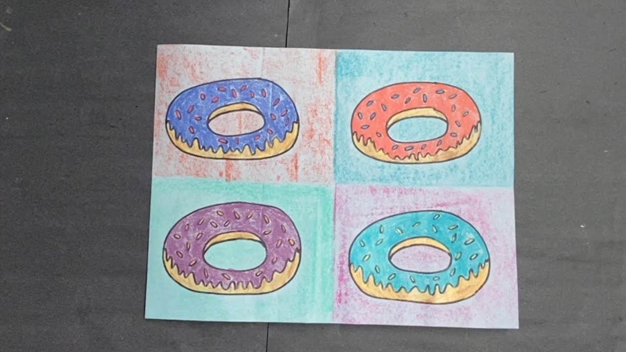 Pop Art Donuts - Elementary Art Project - YouTube