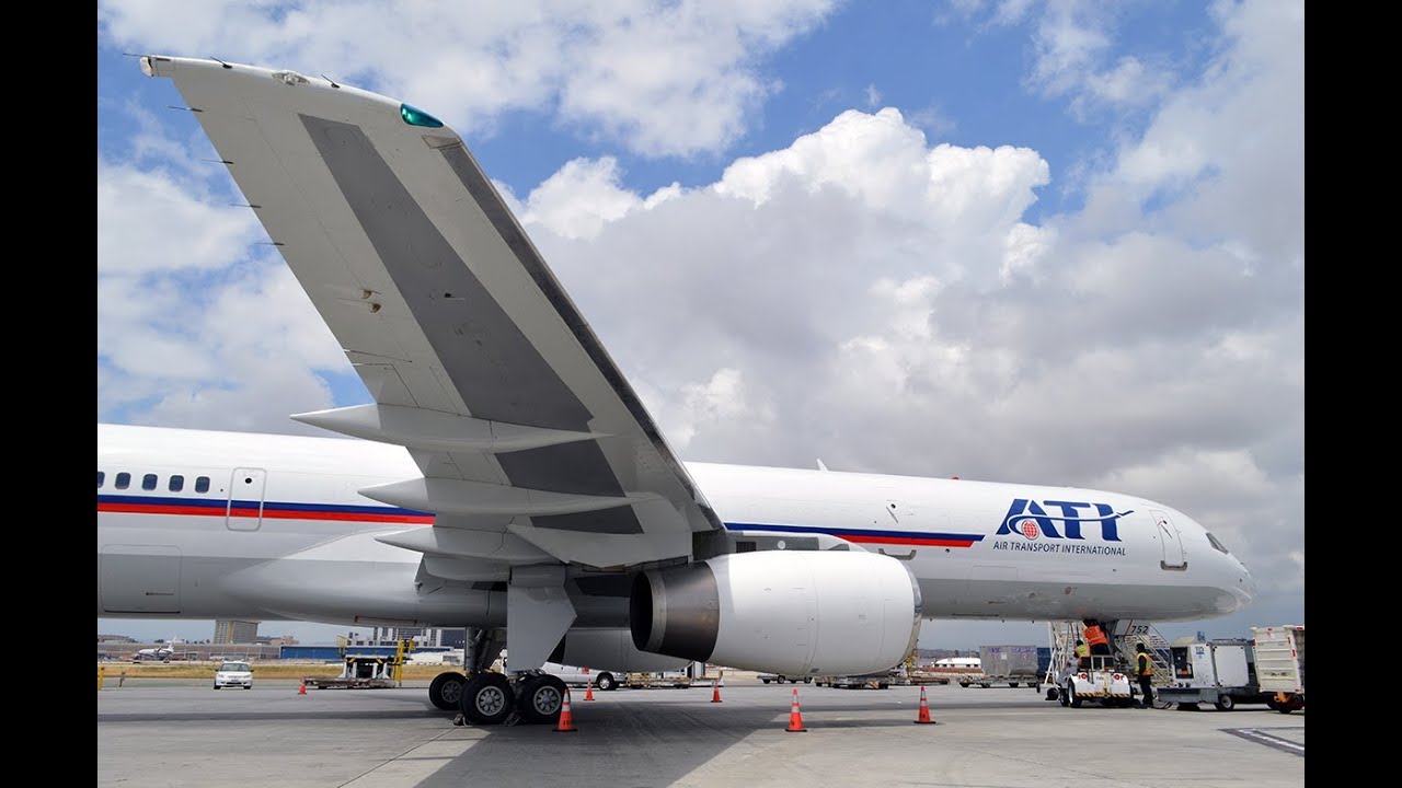 ATI International Boeing 757-2G5(F) Combi [N752CX] at LAX - YouTube
