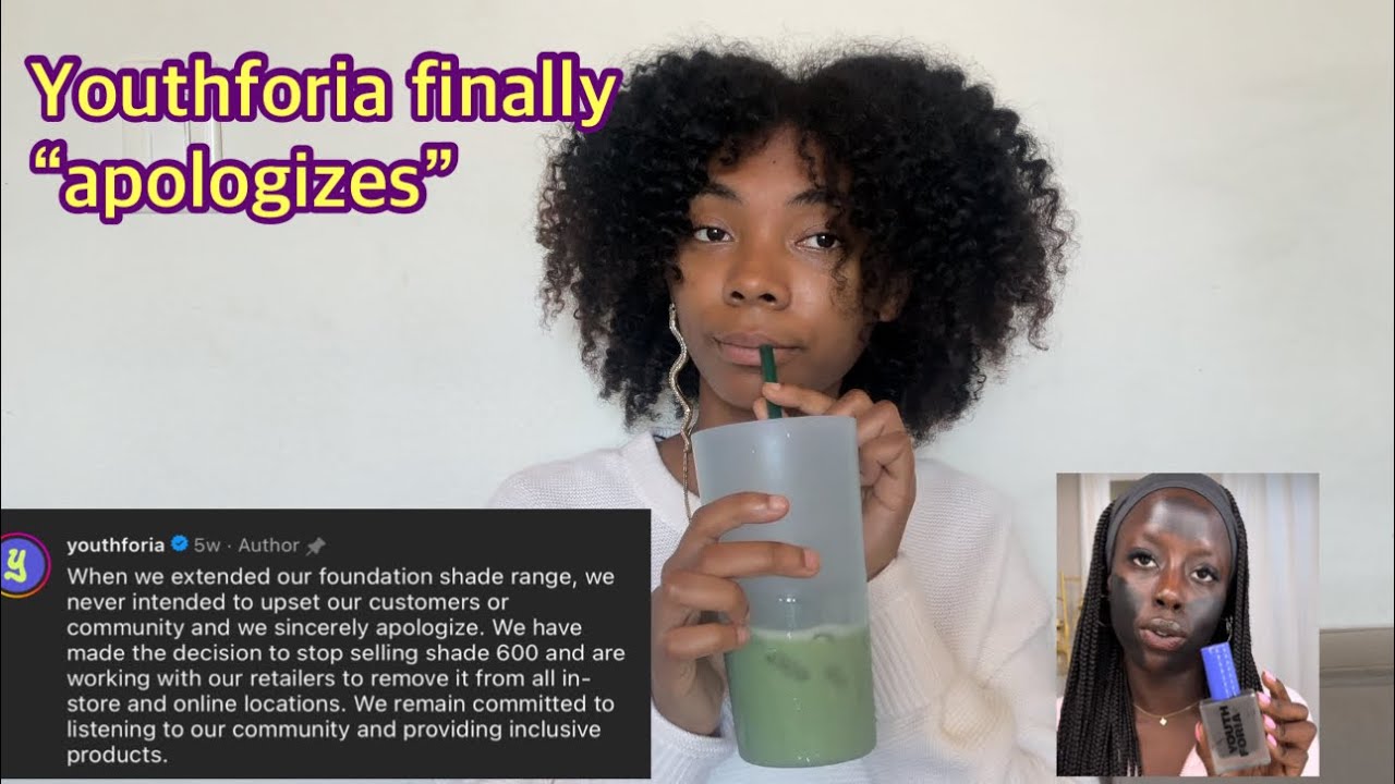 Youthforia finally “apologizes” and is removing shade 600 - YouTube
