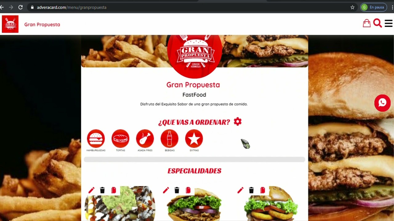 Menu digital interactivo para restaurantes y negocios de comida. - YouTube