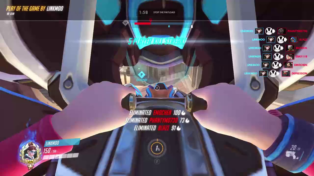 D.Va Sextuple Kill on Hollywood - YouTube
