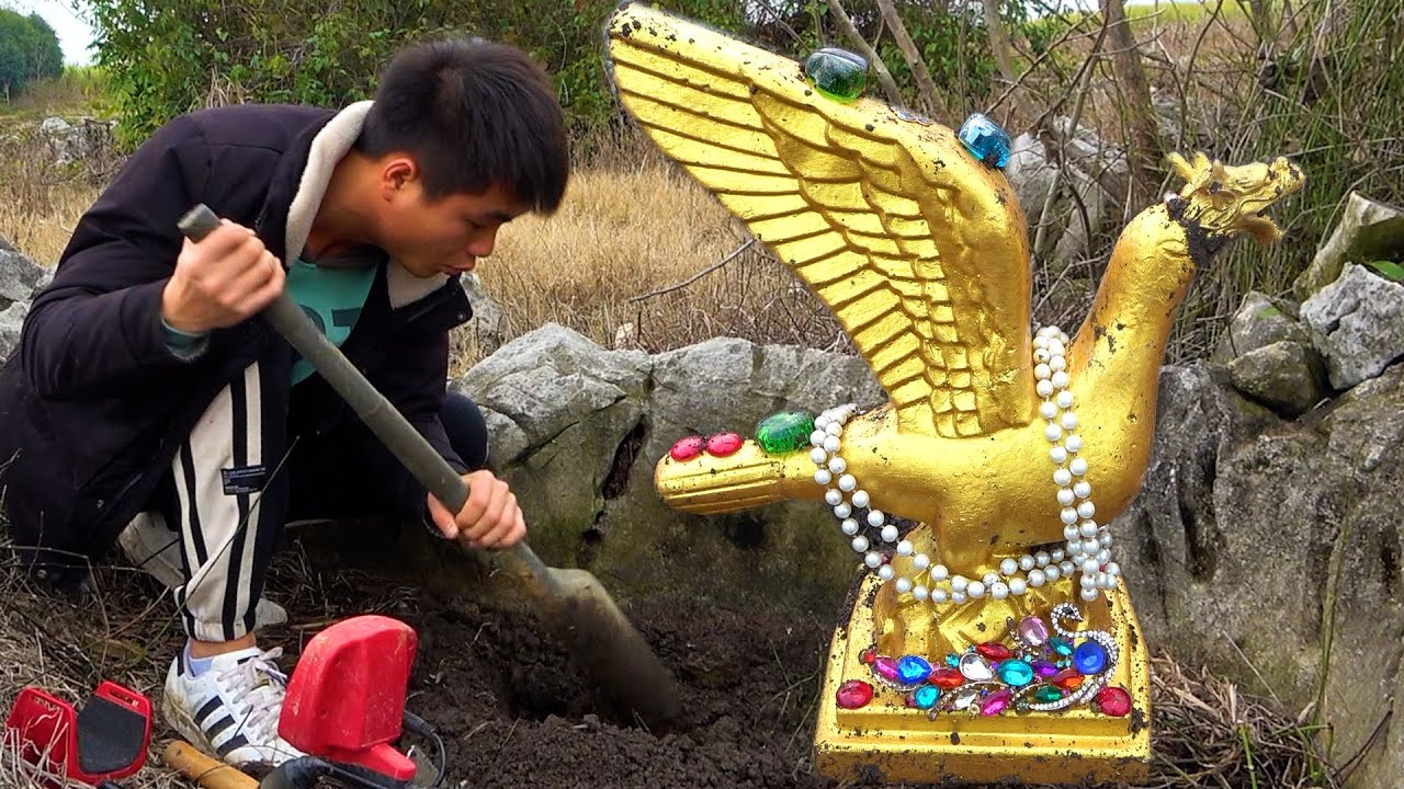 The boy used a metal detector to search for treasure and found a super ...