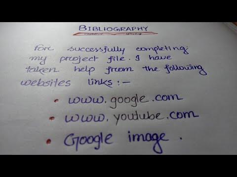 BIBLIOGRAPHY I How to write Bibliography I bibliography for project ...