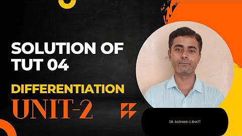 Unit 2 Differentiation (વિકલન) - YouTube