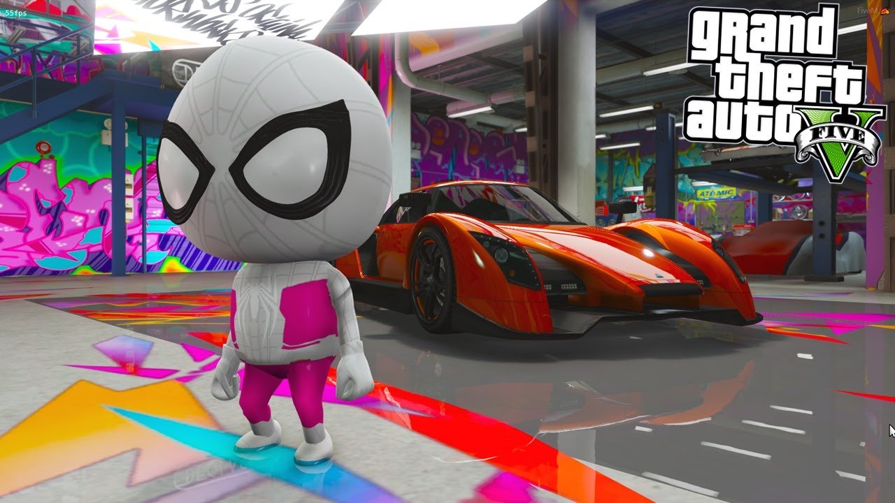 BEBE GWEN TUNOU O CARRO DO SEU PAI HOMEM ARANHA no GTA 5 - YouTube