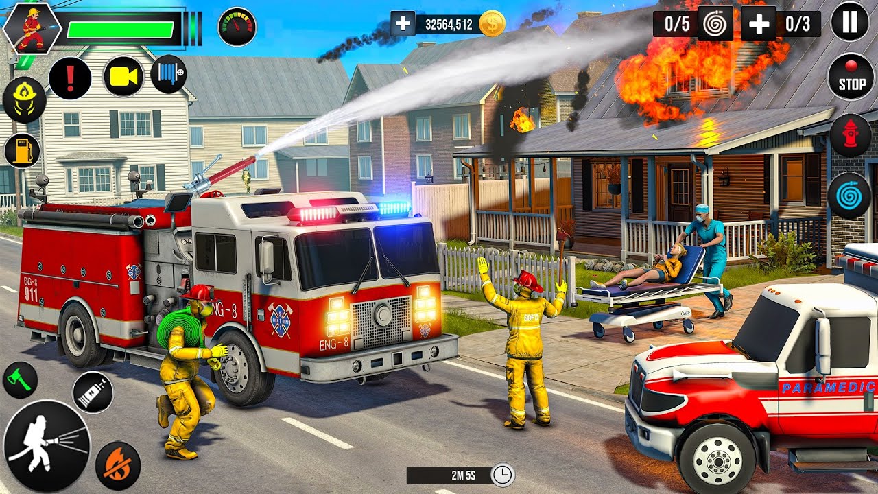 New Fire Truck 🚒 Driving Simulator Game Part -171 - YouTube