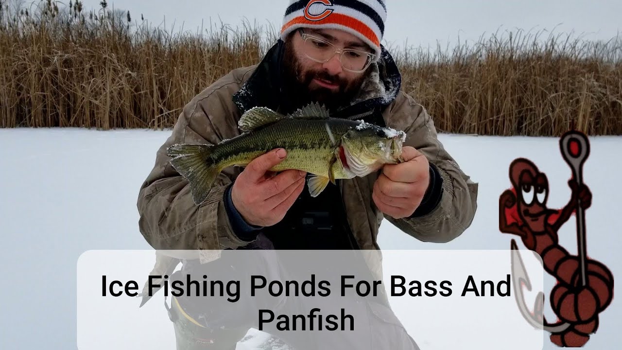 Ice Fishing Illinois Ponds For Bass And Panfish - YouTube