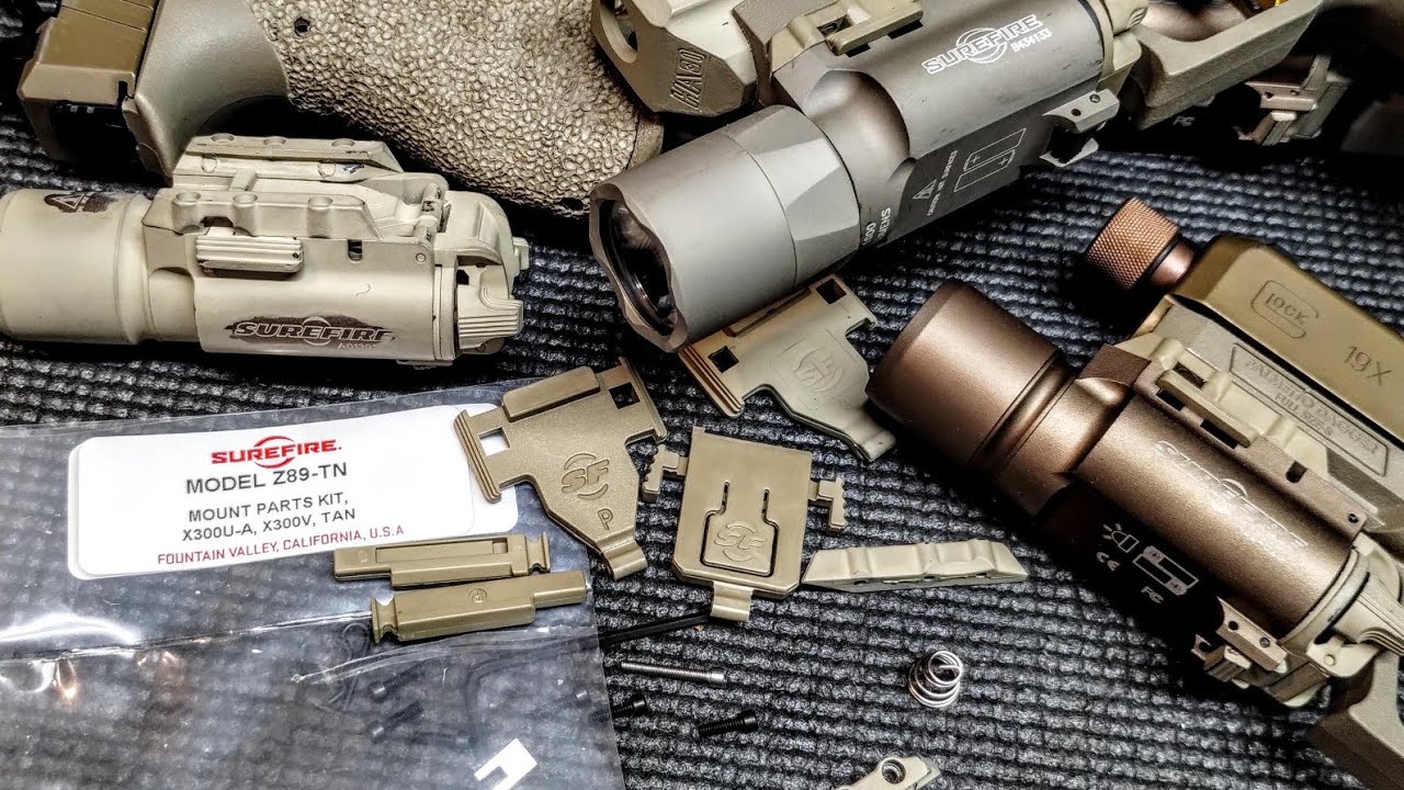 Surefire X300 FDE tan mount parts kit unboxing from Primary Arms for ...