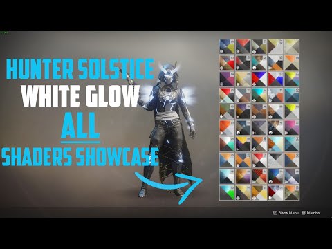 Destiny 2 - ALL Shader SHOWCASE on Hunter Magnificent White Armour Glow ...