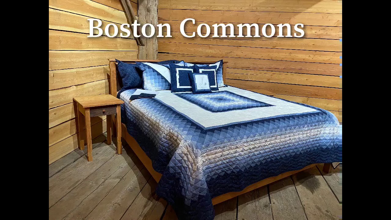 Making a Boston Commons quilt by hand - YouTube