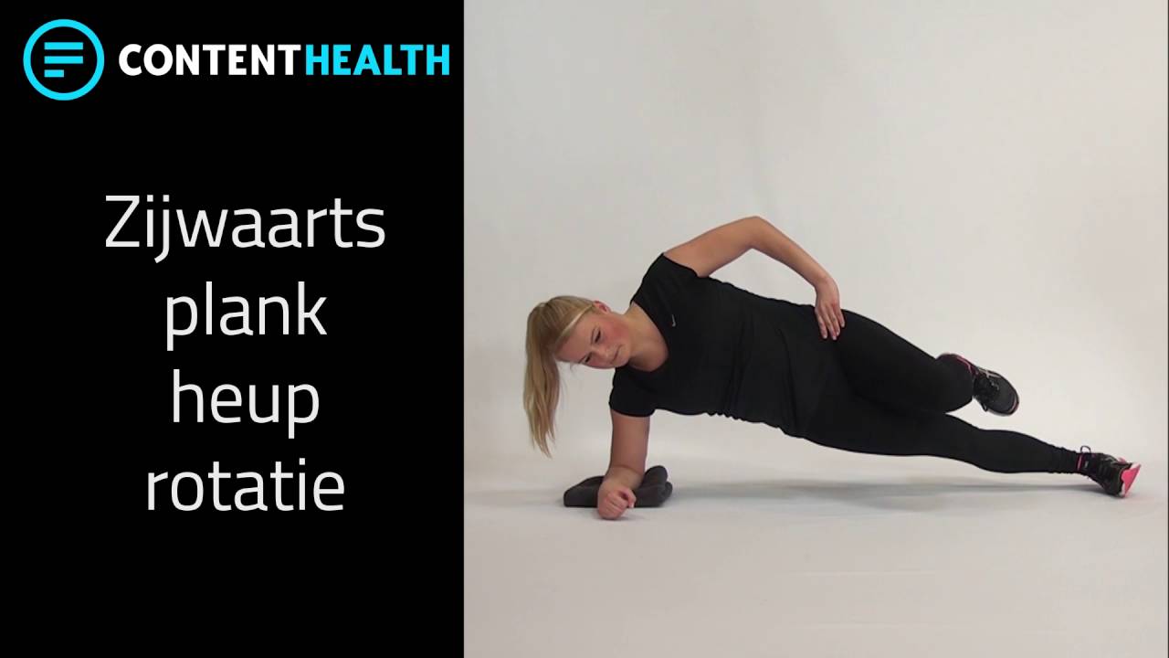 47 Zijwaarts plank heup rotatie - YouTube