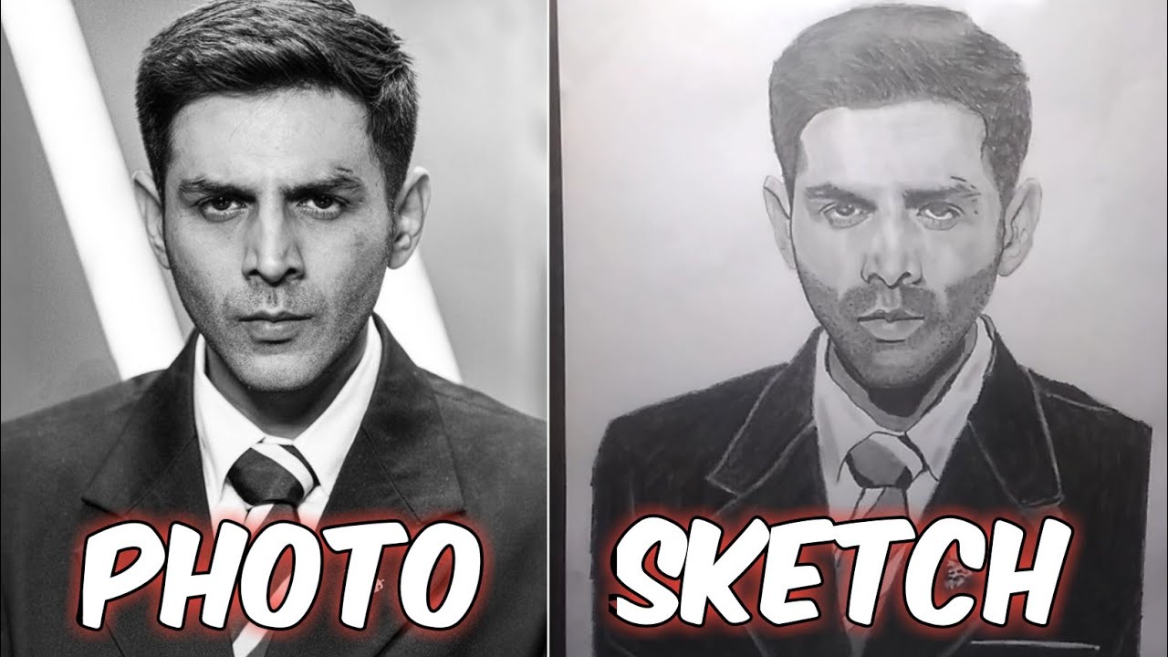 How to draw Kartik Aaryan | Realistic sketch.... - YouTube