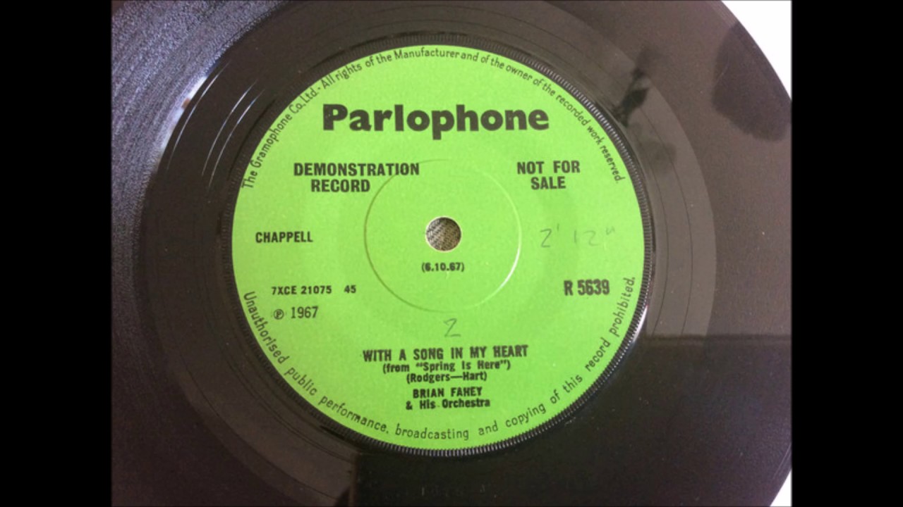 Brian Fahey * With A Song In My Heart * Family Favourites - YouTube