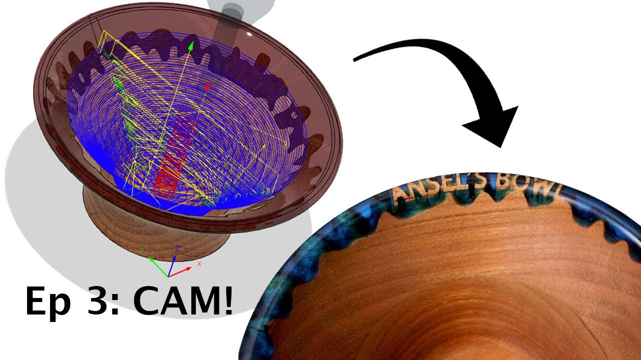 Ep 3: CNC woodworking on how to make an epoxy drip bowl design ...