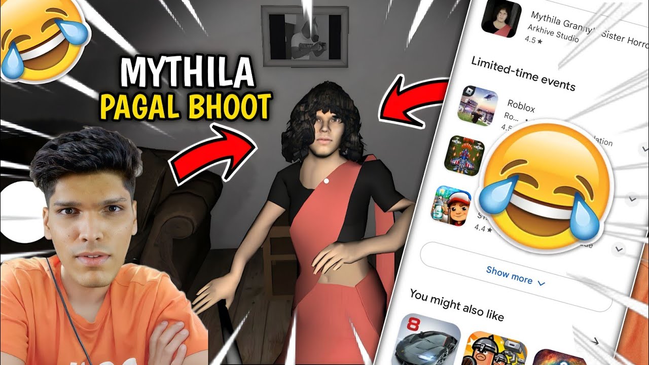 Playing Mythila The Horror Game 😱 @Mythpat - YouTube